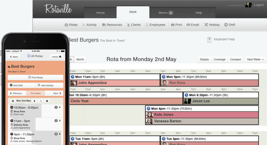 Rotaville - Simple Rota Software & Staff App.
